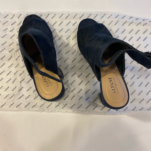 Alfani | Shoes | Pascaal Slingback Dress Shooties Midnight Blue Never ...